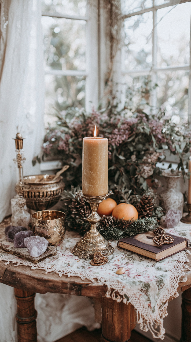 9 Beautiful Yule Altar Ideas to Welcome Back The Light - Wild Enchantment